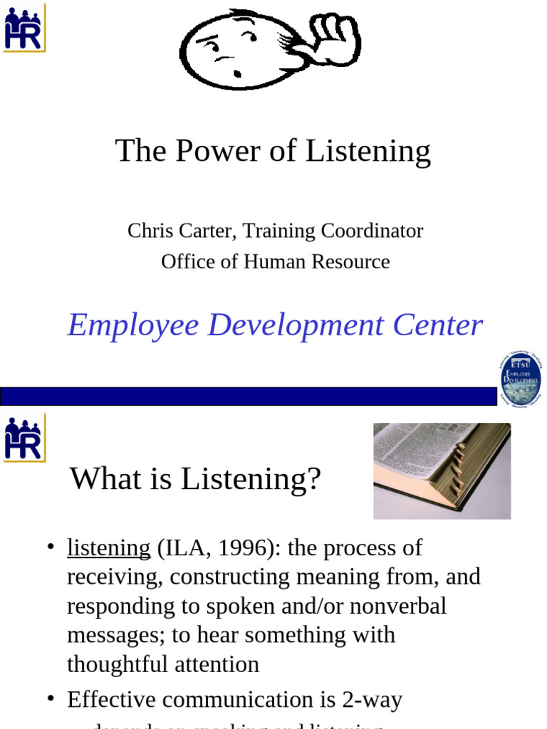 Effective Listening Training Guide | PDF | Nonverbal Communication ...