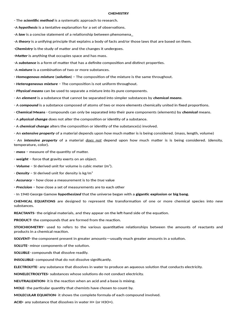 Matter Is Anything That Occupies Space and Has Mass | PDF