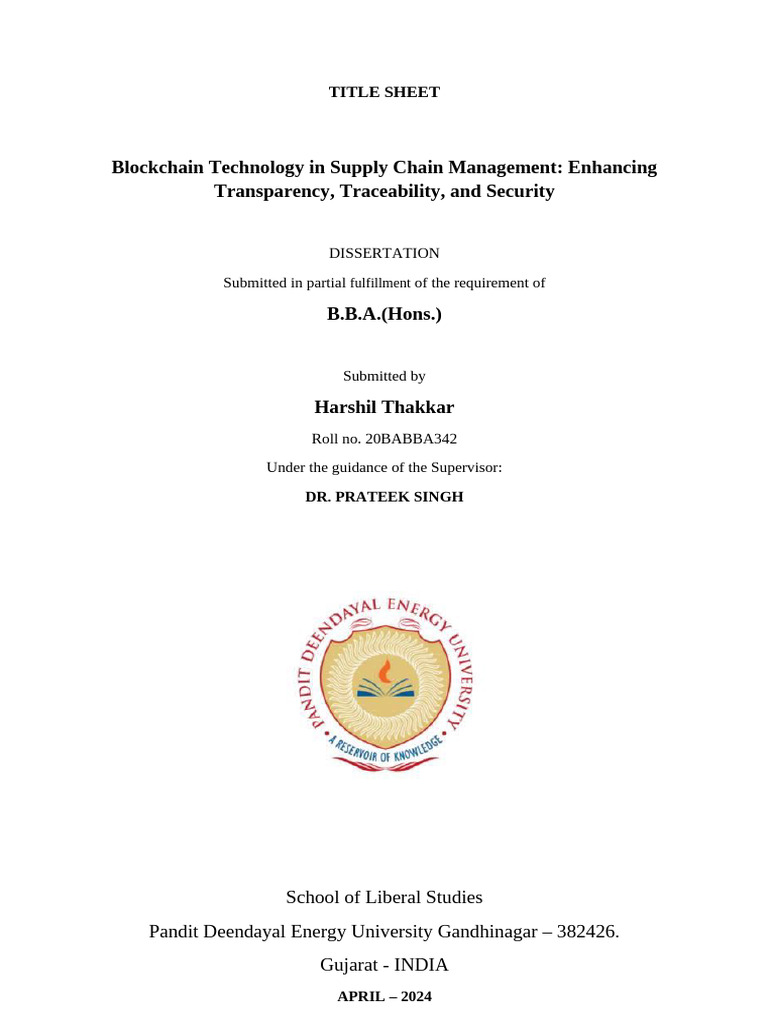 Harshil Final Dissertation | PDF