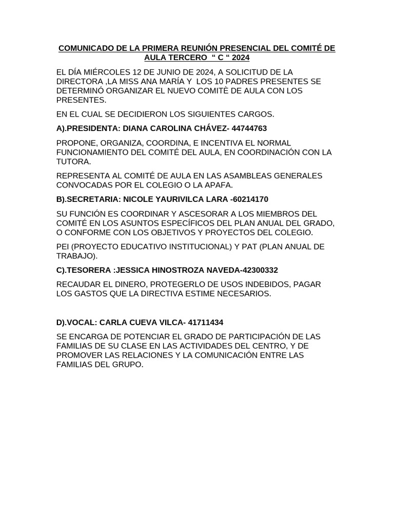Tercero C | PDF