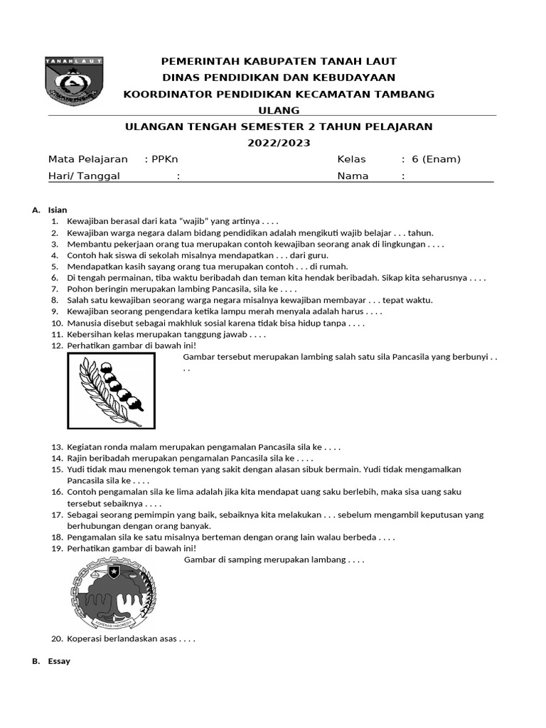UTS 2 PPKN | PDF