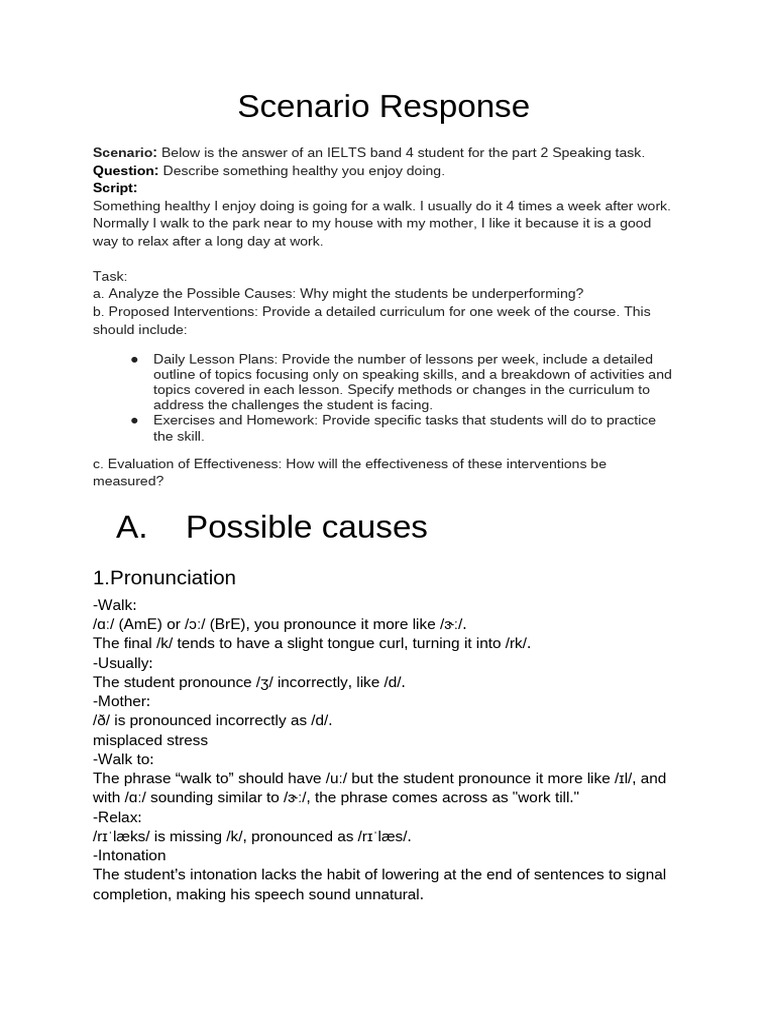 Scenario Response | PDF