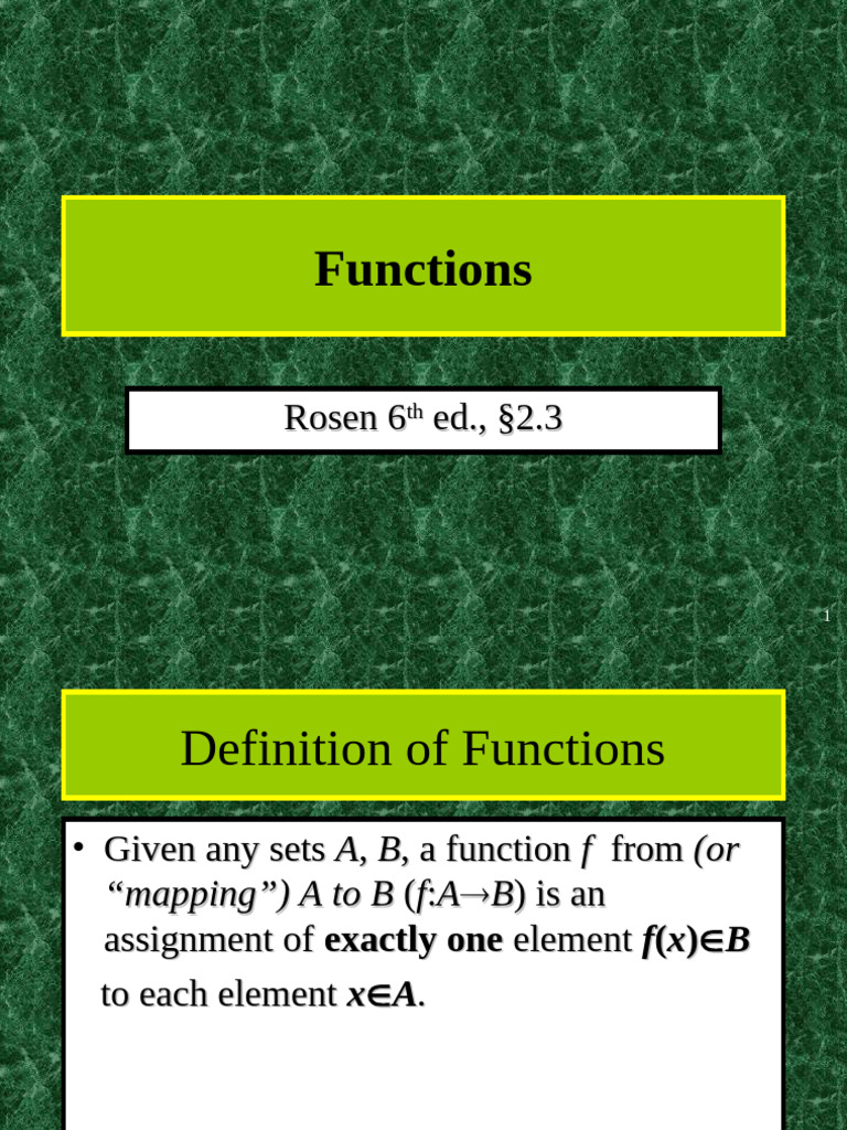 5 Functions | PDF