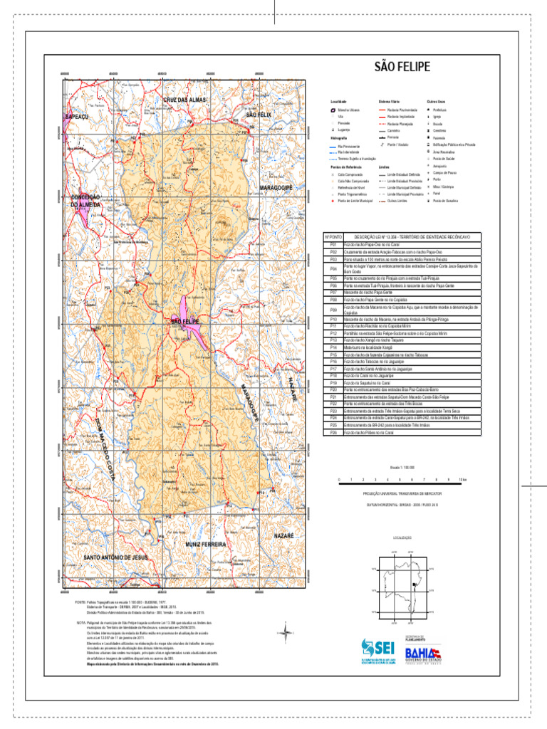 São Felipe - Mapa - Com - Descritivo - Atual - 2929107 | PDF