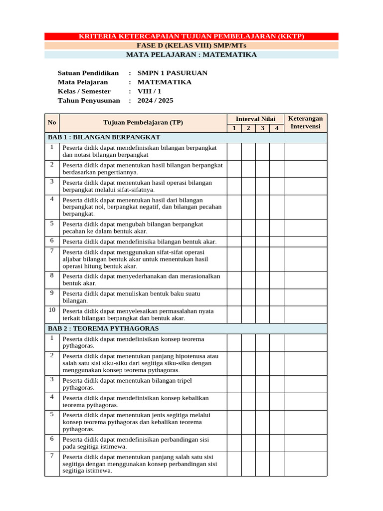 KKTP Mat KLS 8 | PDF