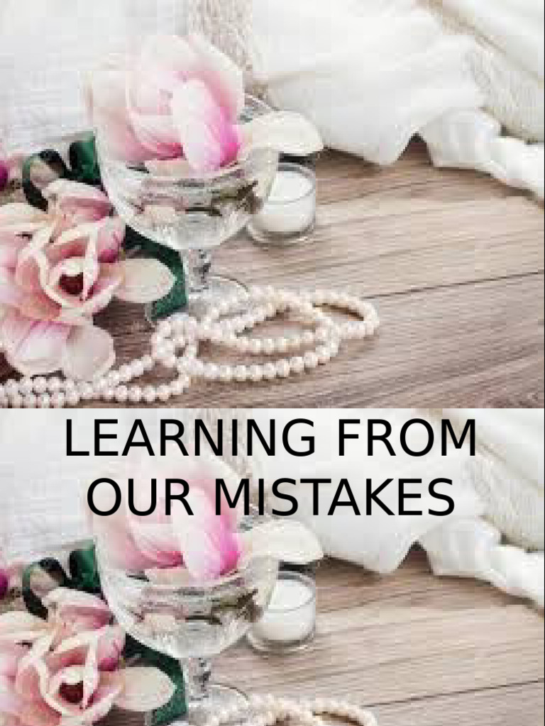 Learning From Our Mistakes Lesson 1 | PDF