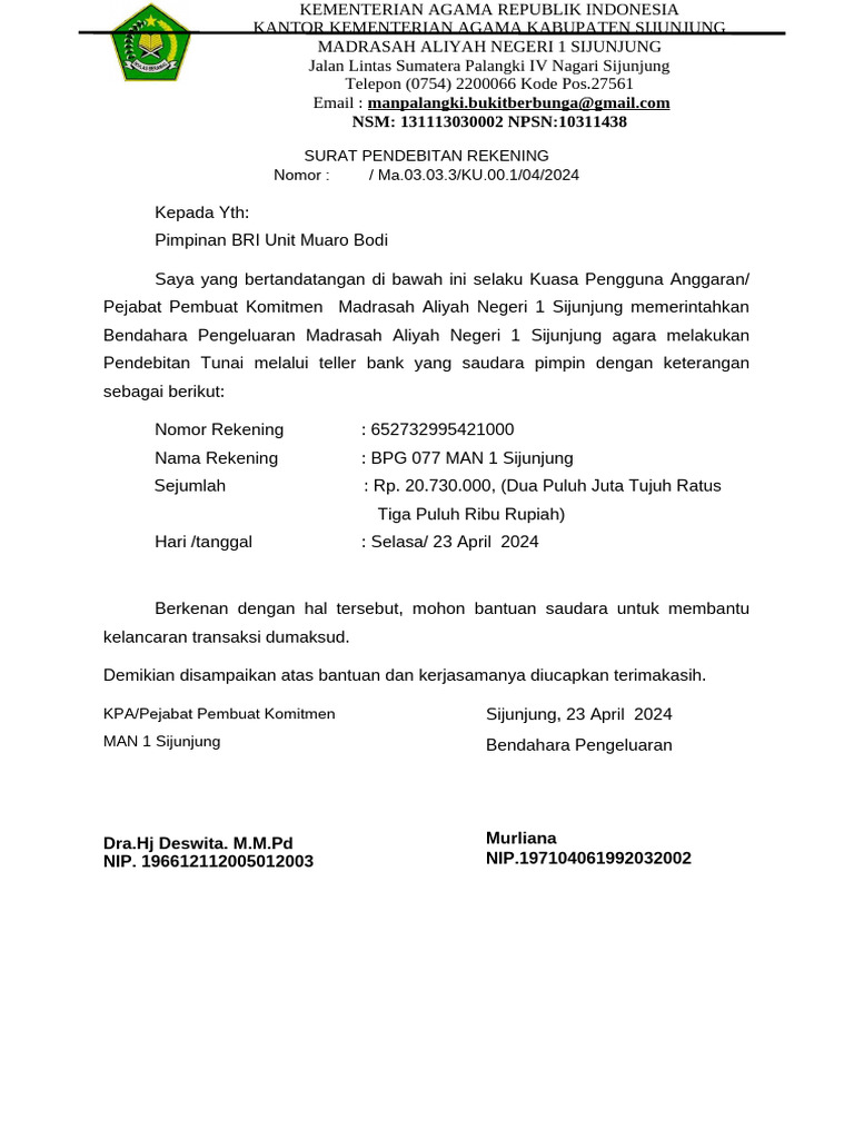 Bukti Pengambilan GU OK | PDF