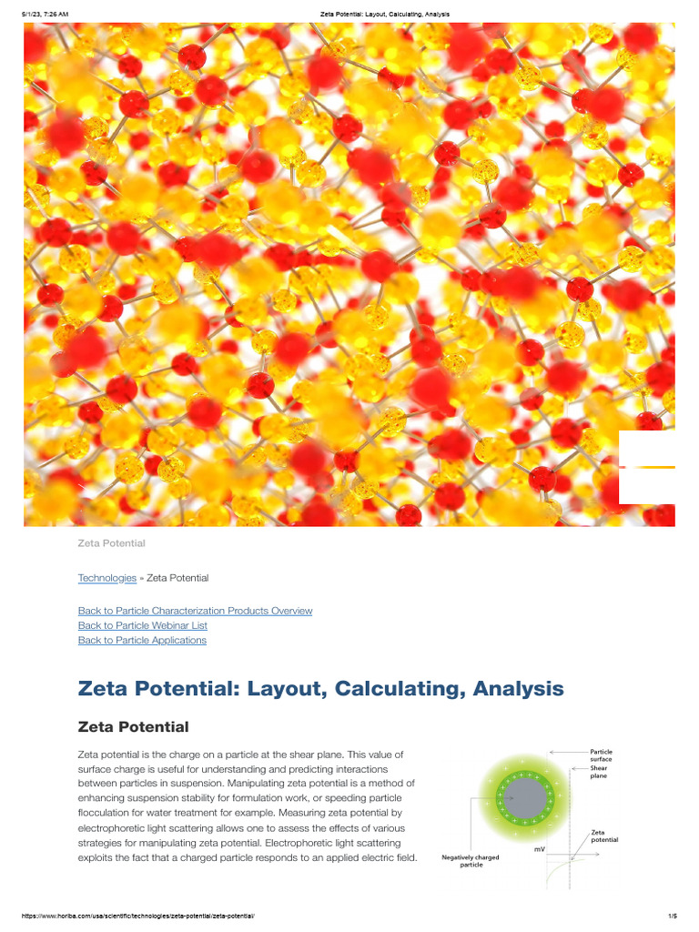 Zeta Potential_ Layout, Calculating, Analysis | PDF