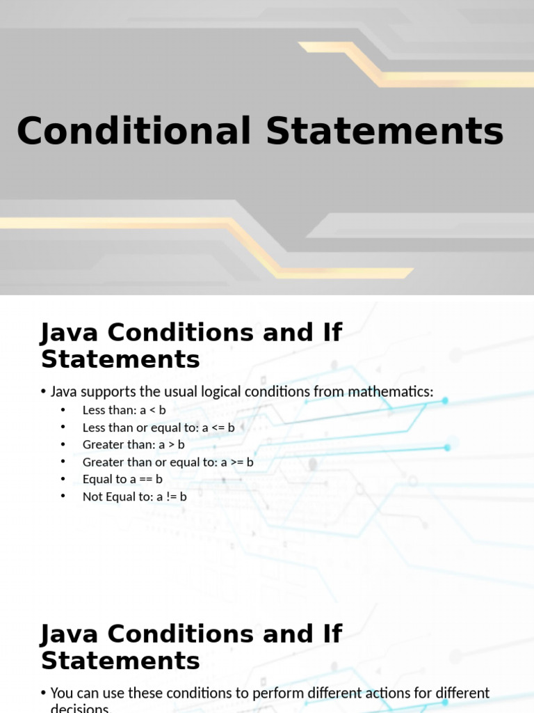 Lesson 1 - Conditional & Switch Case Statements | PDF