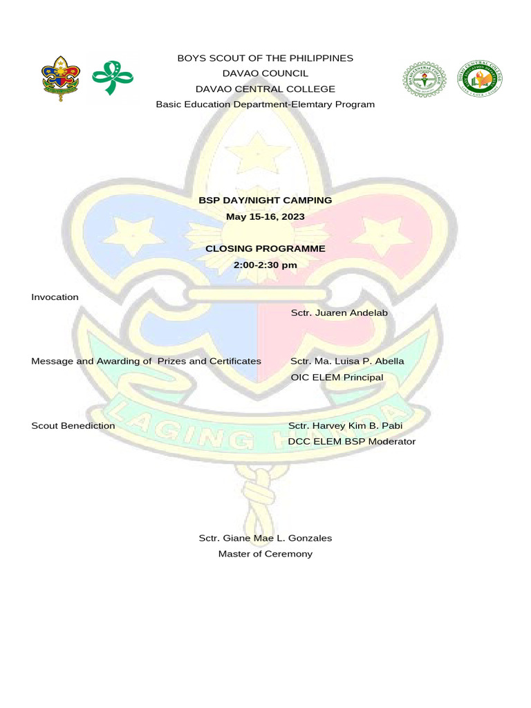 BSP DAY-closing | PDF