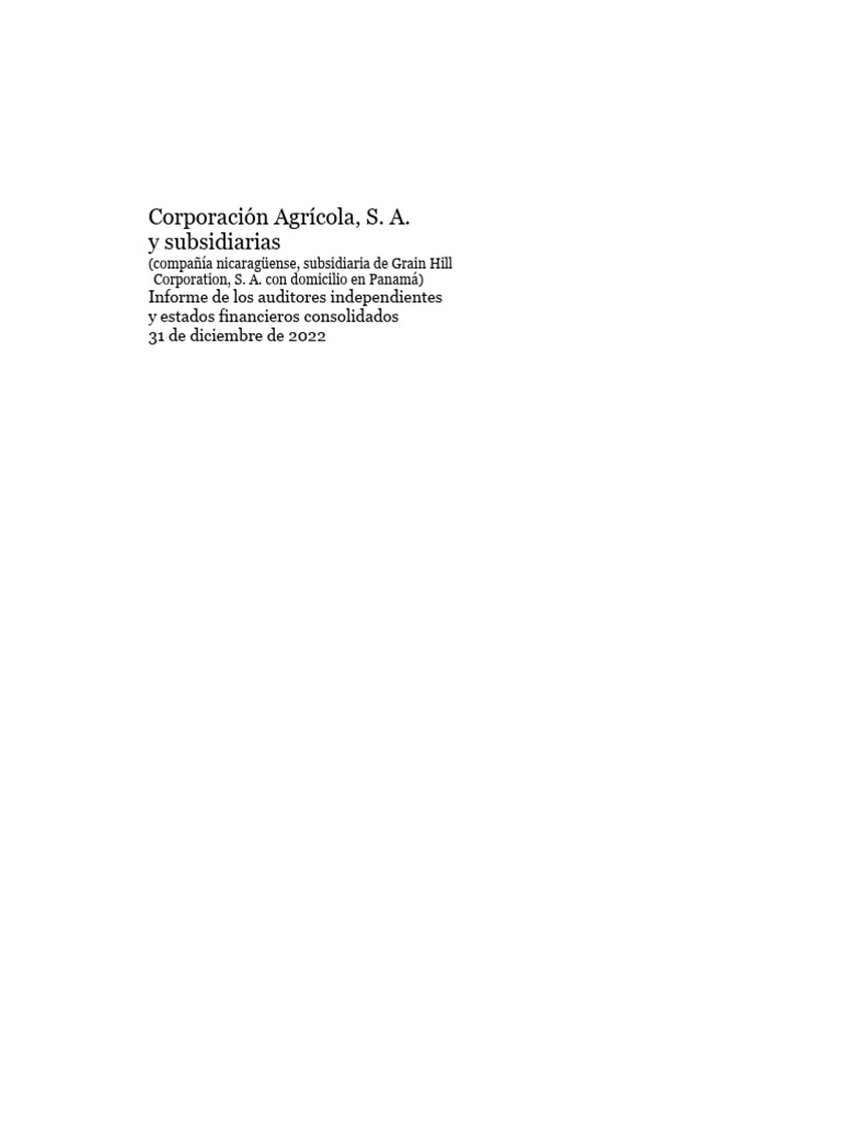 Agricorp Informe Consolidado 2022 | PDF | Compartir (Finanzas ...