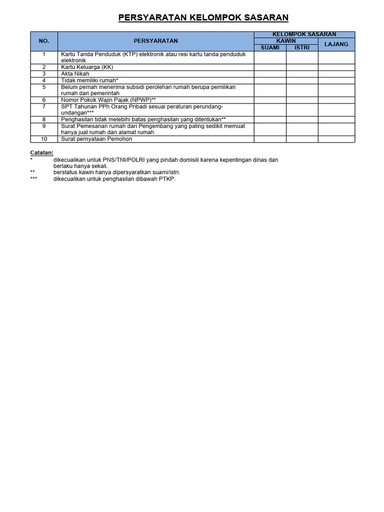 Form FLPP THN 2024 Terbaru | PDF