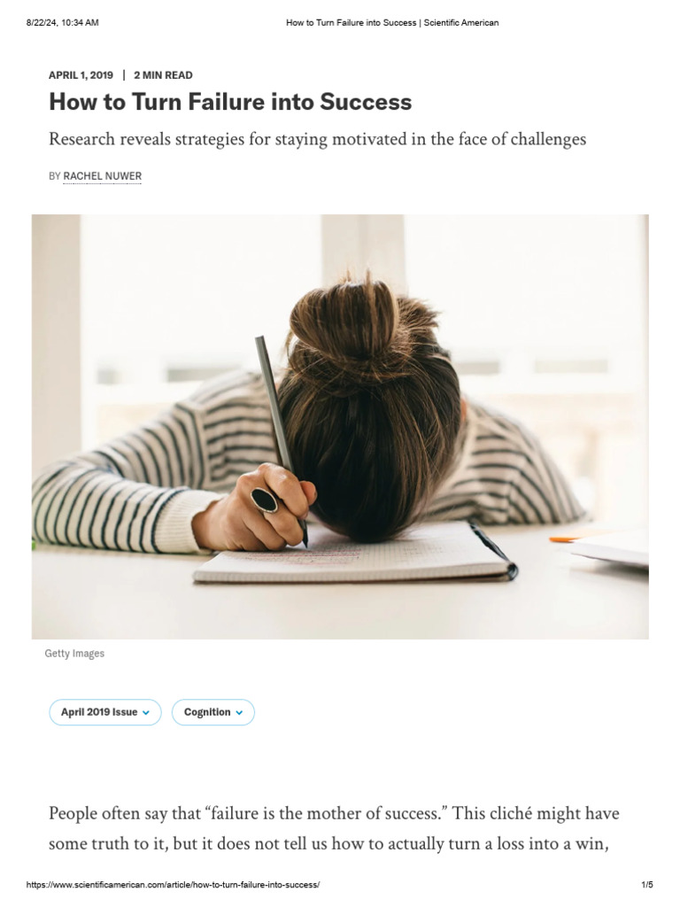 Article - How To Turn Failure Into Success | PDF