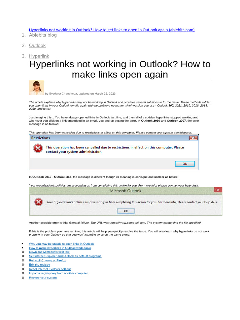 Hyperlink blocked | PDF