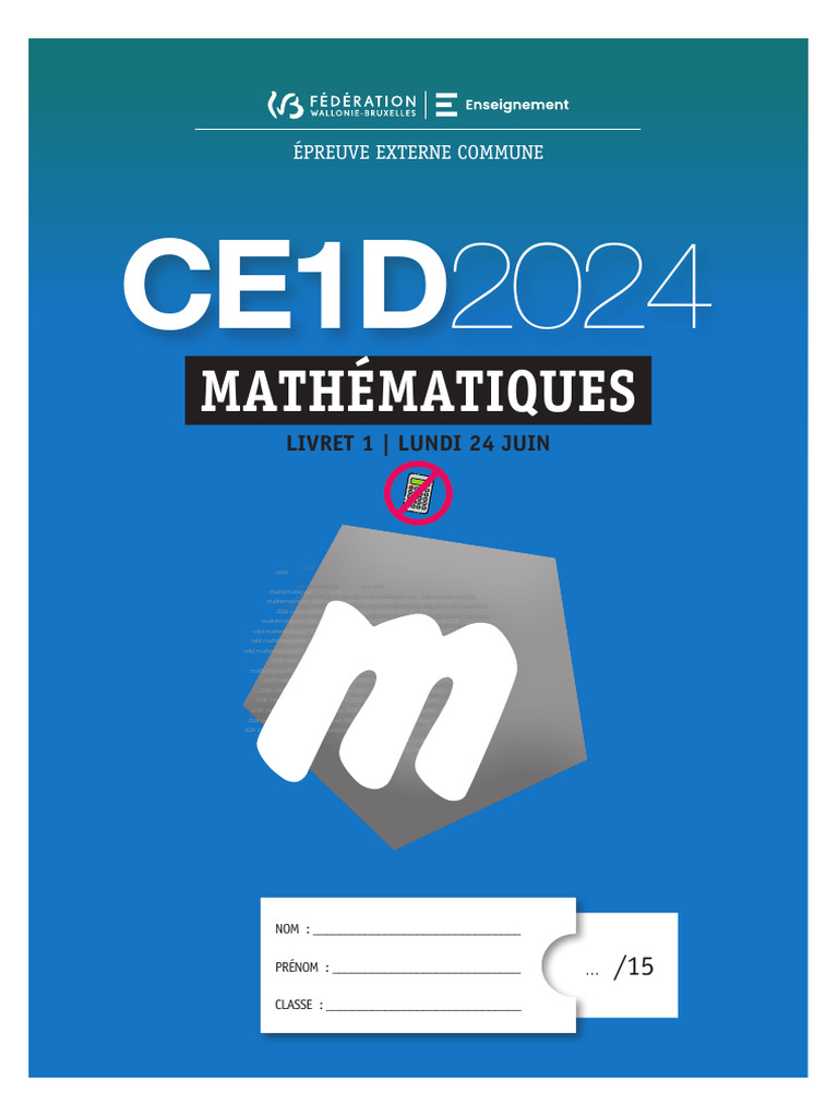 CE1D Math 2024 | PDF