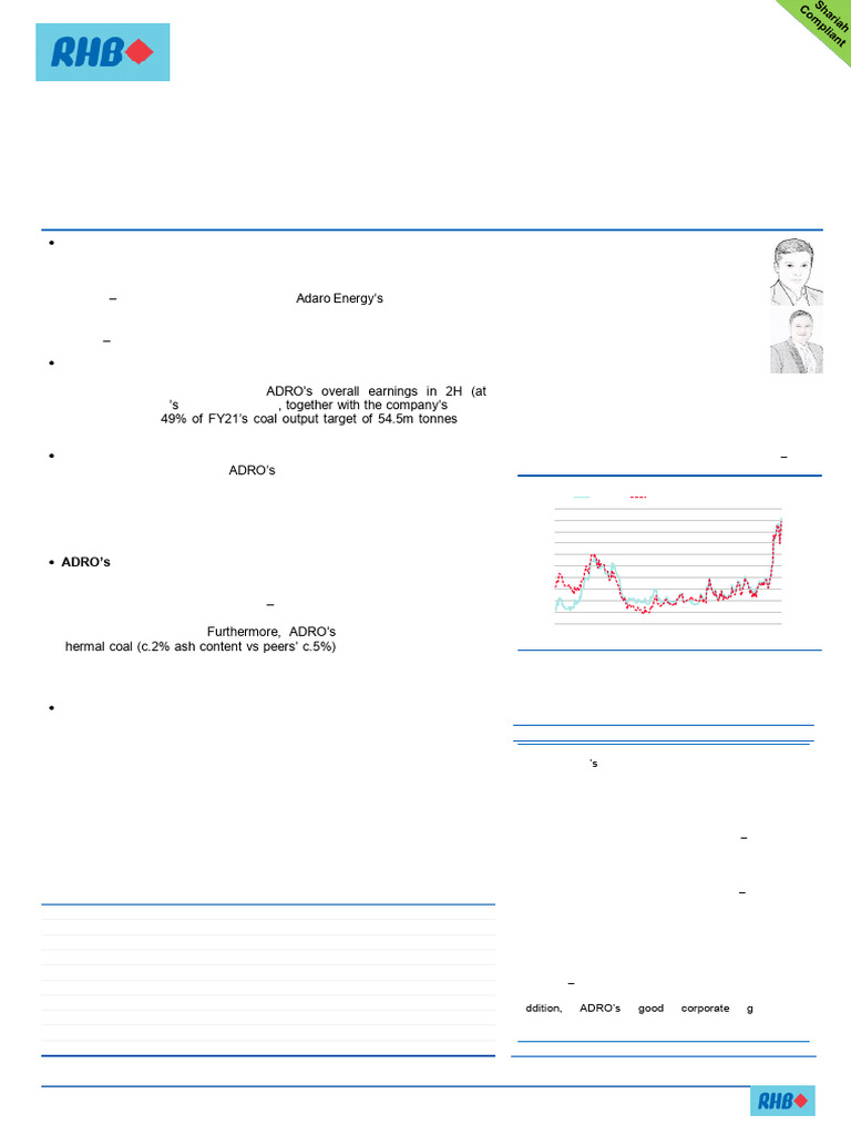 RHB PT. Adaro Energy TBK ADRO Stay Cautious On Its Rich Valuation | PDF
