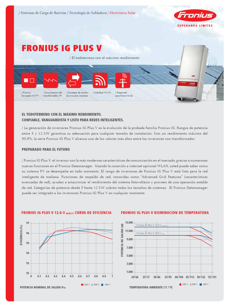 Inversor Fronius Ig Plus V Residencial | PDF