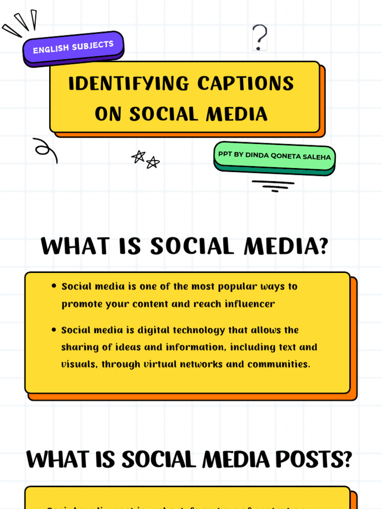 Understanding Social Media Captions | PDF | Career & Growth | Social ...