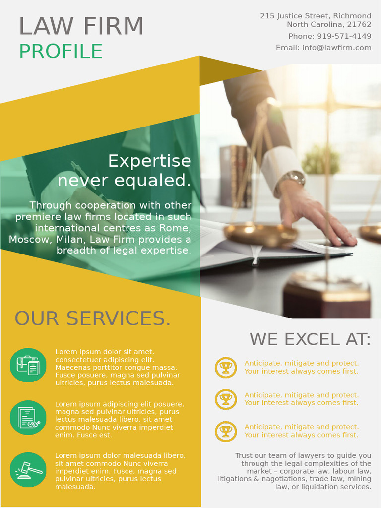 Law Firm Profile Template | PDF