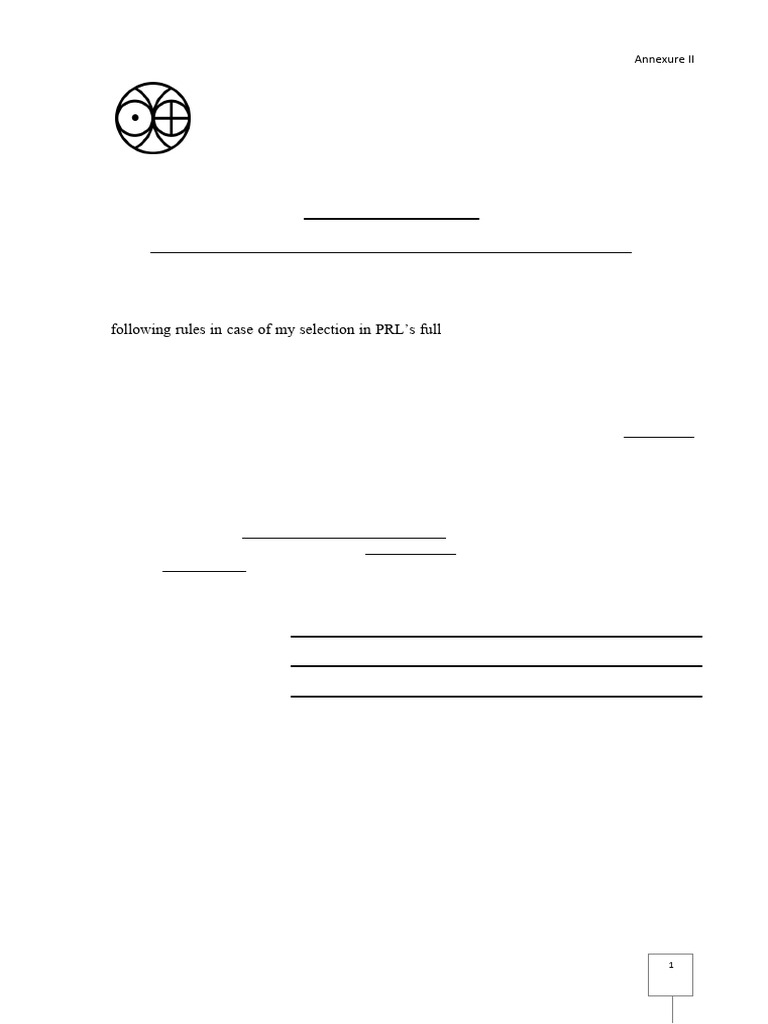 Annexure II PRL Undertaking Form Engg Trainee 14-12-2022!16!00 28 | PDF