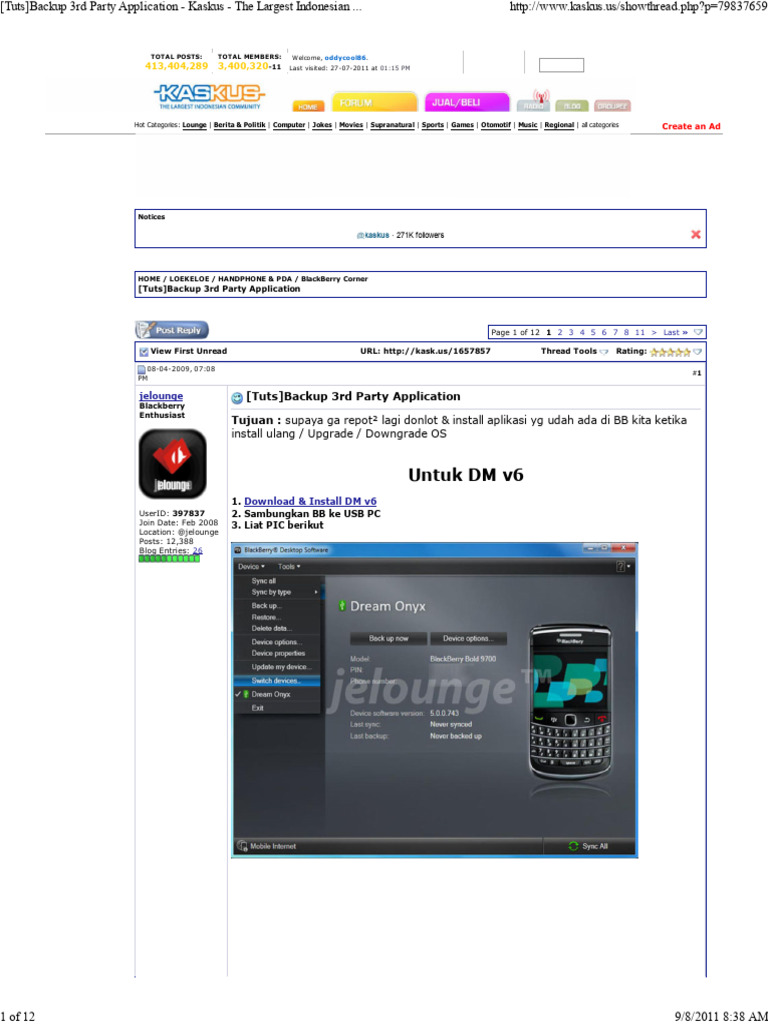 (Tuts) Backup 3rd Party Application - Kaskus - The Largest Indonesian ...