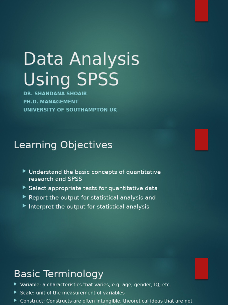 Data Analysis Using SPSS | PDF