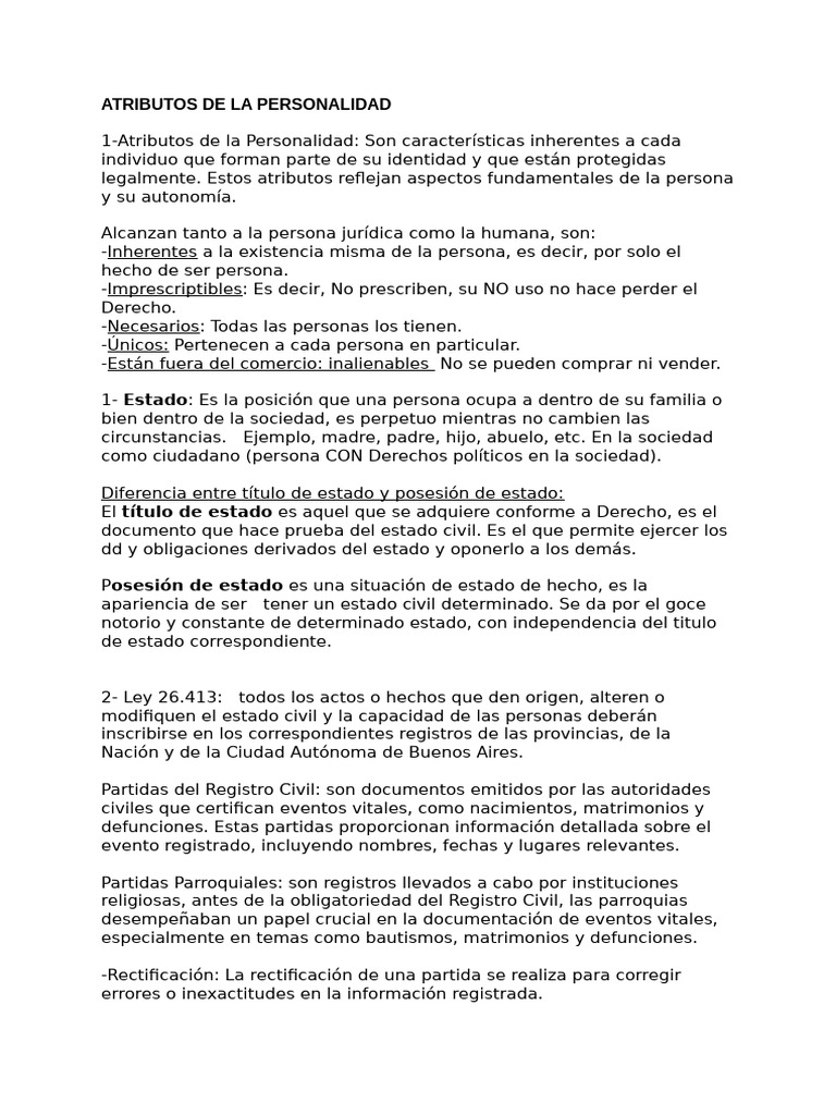 Atributos de La Personalidad | PDF