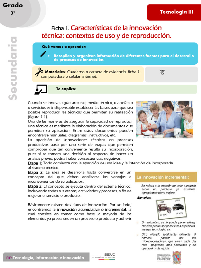 Ficha Tecno 3ero Campeche | PDF