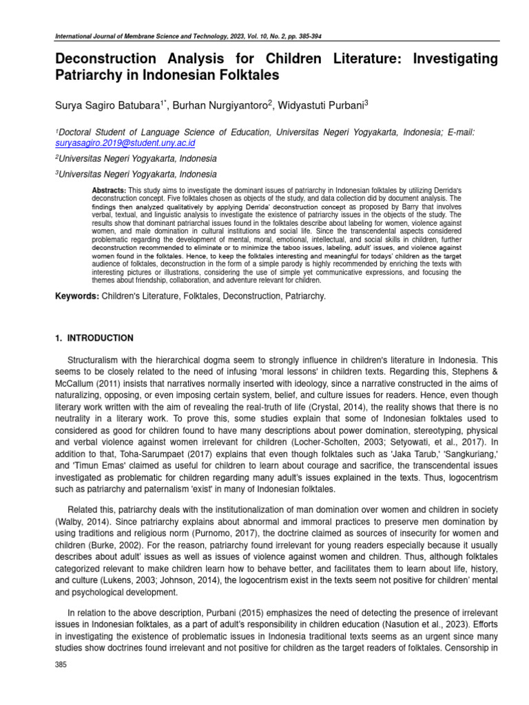 Deconstruction Analysis For Children Lit | PDF