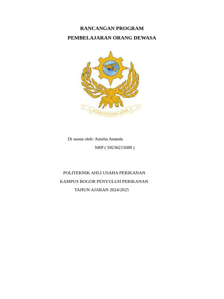 Rancangan Program Amelia Ananda Pod 2024 | PDF