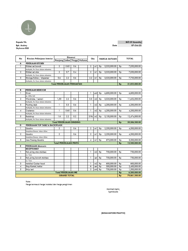 Boq Skyhouse BSD | PDF