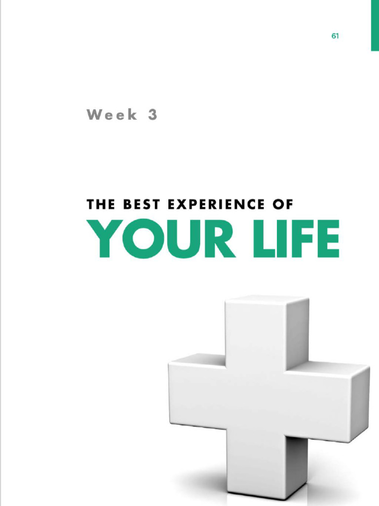 Week3 - The Best Experience of Your Life | PDF