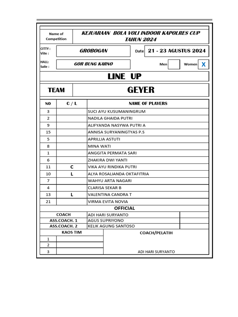 Line Up | PDF