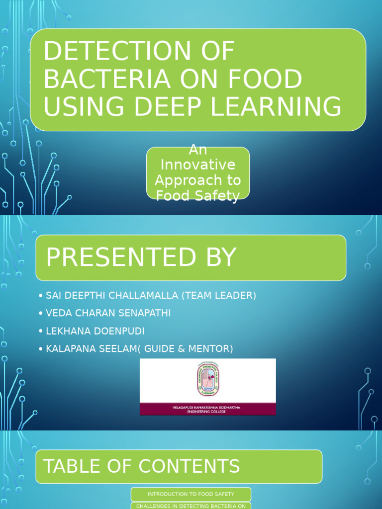 of Detection of Bacteria On Food Using Deep Learning | PDF