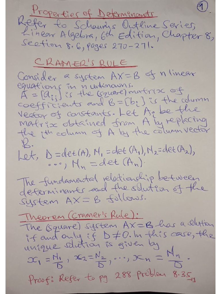 Math 1205 Linear Algebra Virtual Lect 2 | PDF