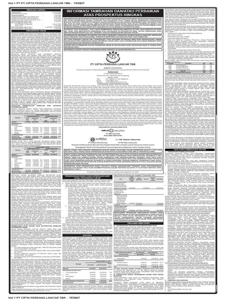 D - Part Informasi Tambahan Prospektus Ringkas | PDF