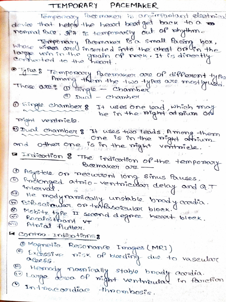 Temporary Pacemaker | PDF