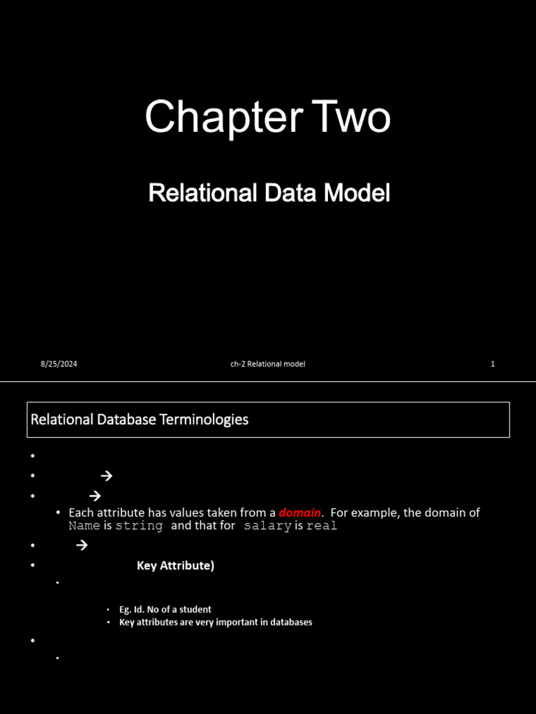 Chapter 2 Relational Model | PDF
