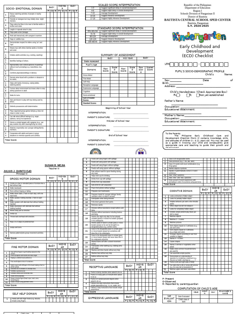 Ecd Checklist 2024 | PDF