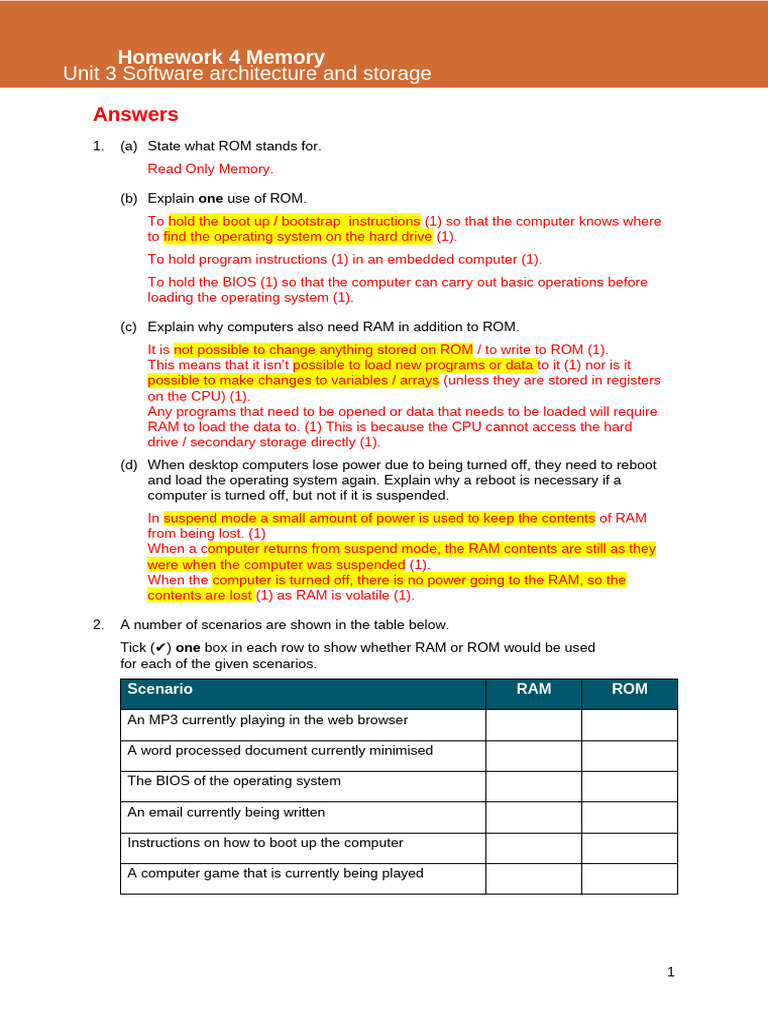 Primary Memory T4 | PDF