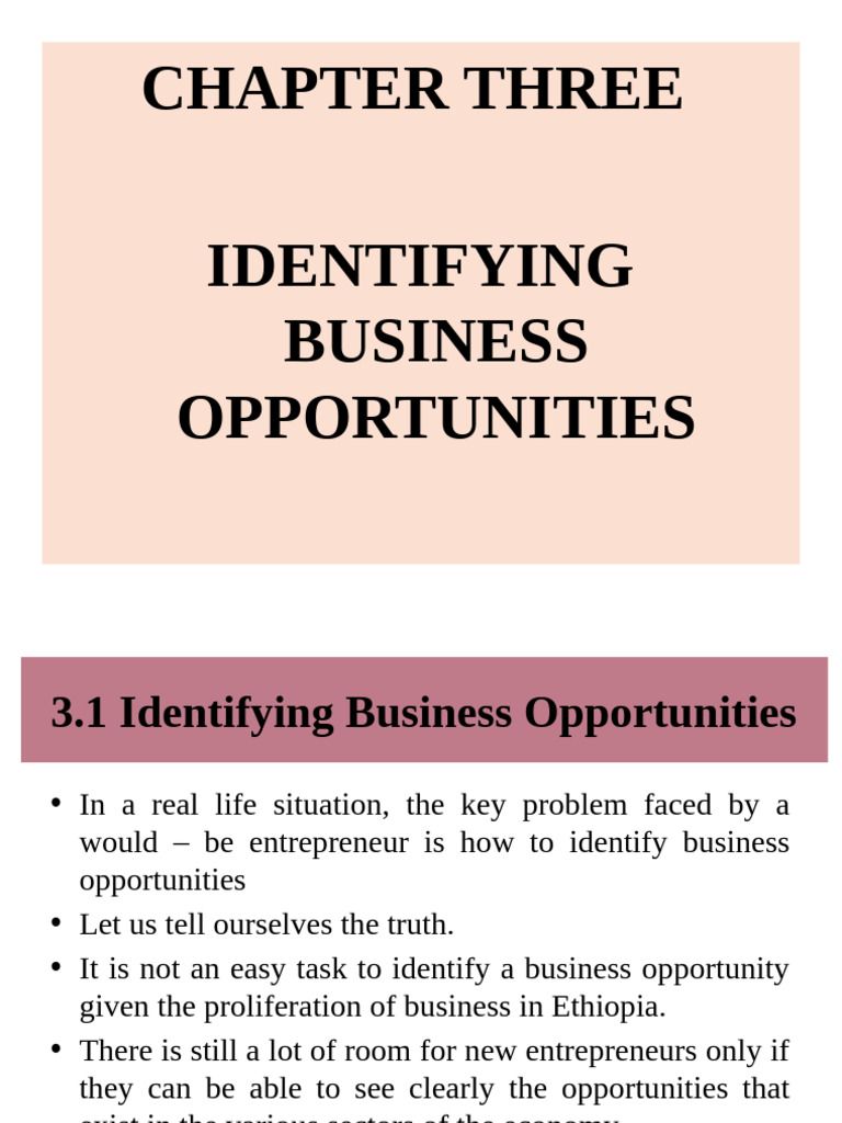 Entrepreneurship Chapter Three and Four | PDF