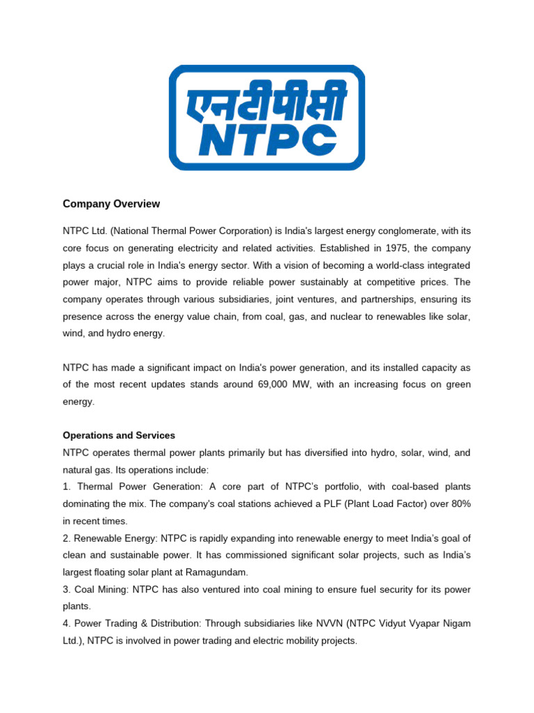NTPC - Vipin Joshi | PDF