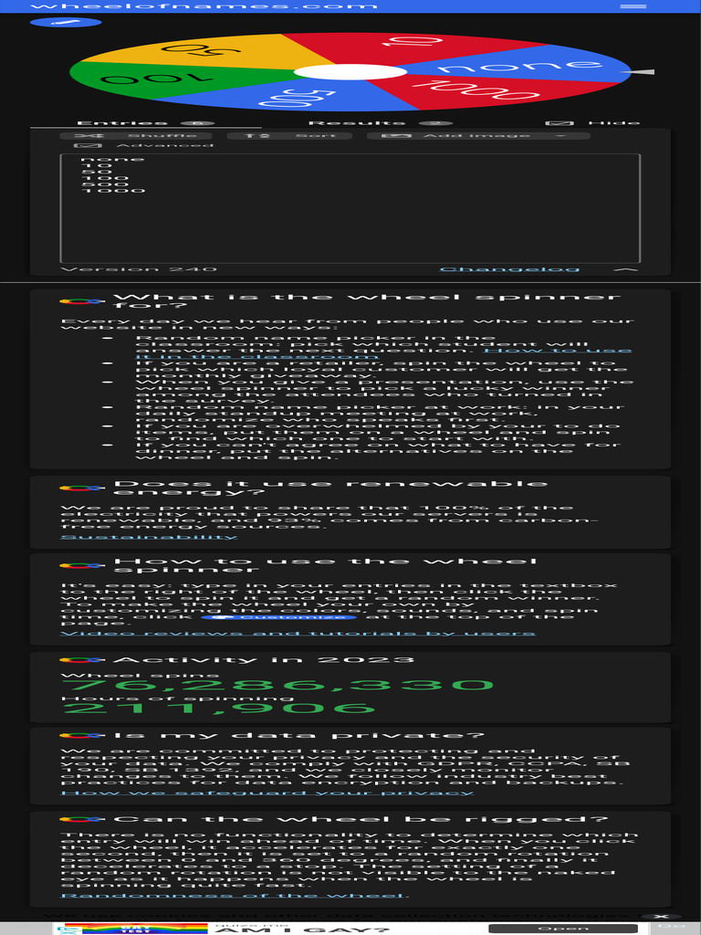 Wheel of Names Random Name Picker 2 | PDF