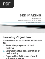 Bed Making Basics in Nursing Practices | PDF | Bed | Medical Specialties