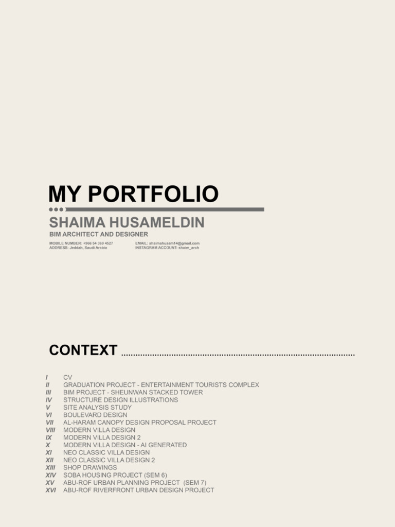 Shaima Husameldin - Portfolio | PDF