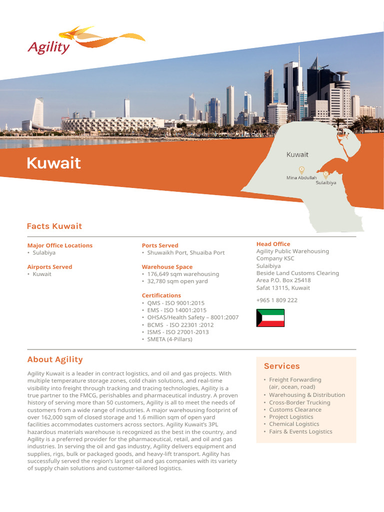 Agility Logistics Solutions in Kuwait | PDF | Warehouse | Logistics