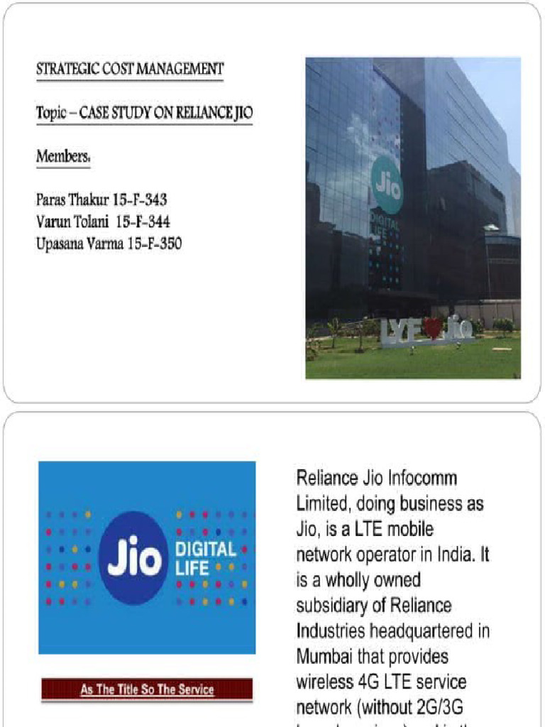 1 SCM Reliance Jio | PDF