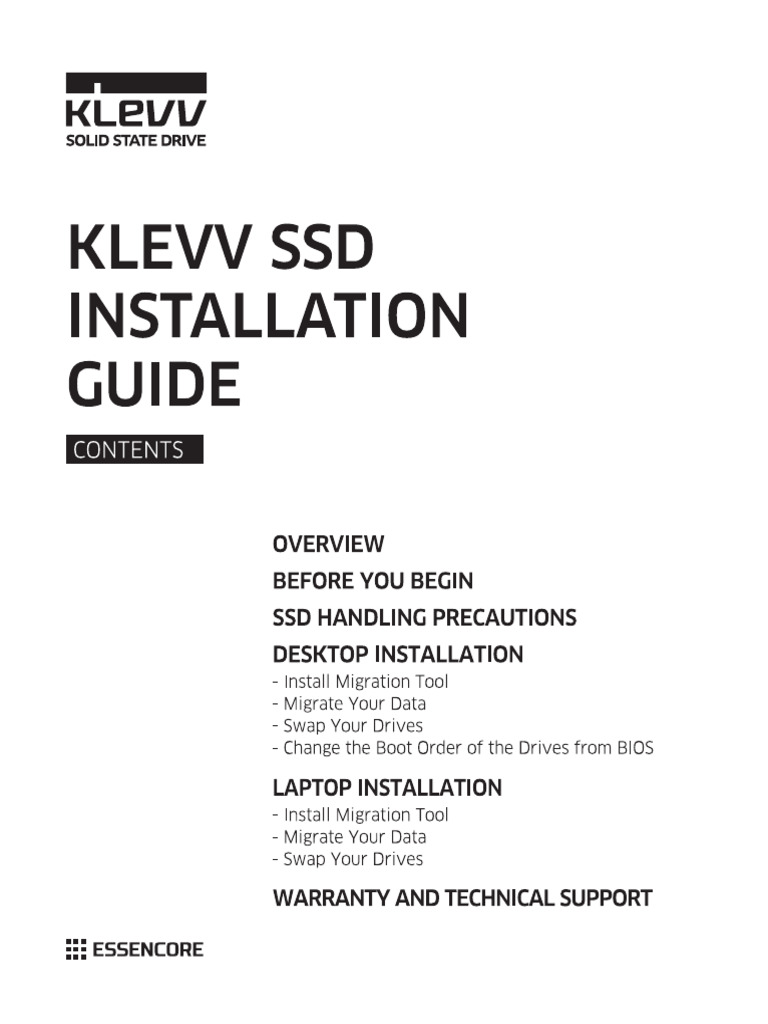 SSD Installation Guide en ES de FR | PDF