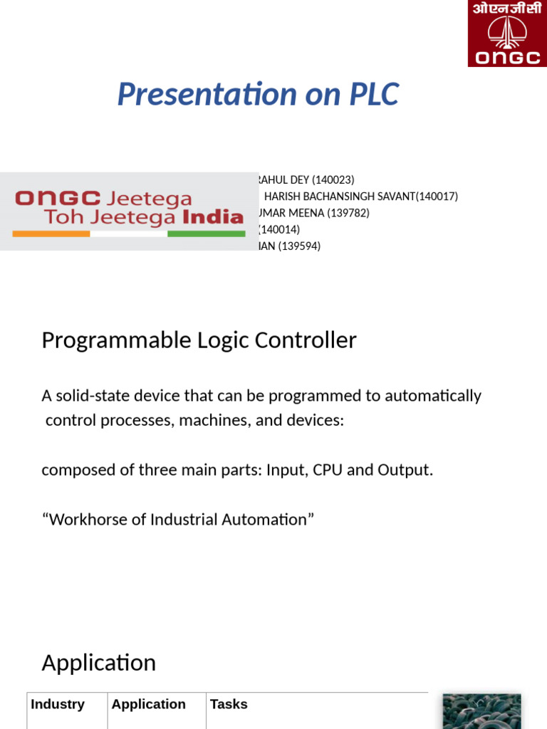 Presentation On PLC | PDF