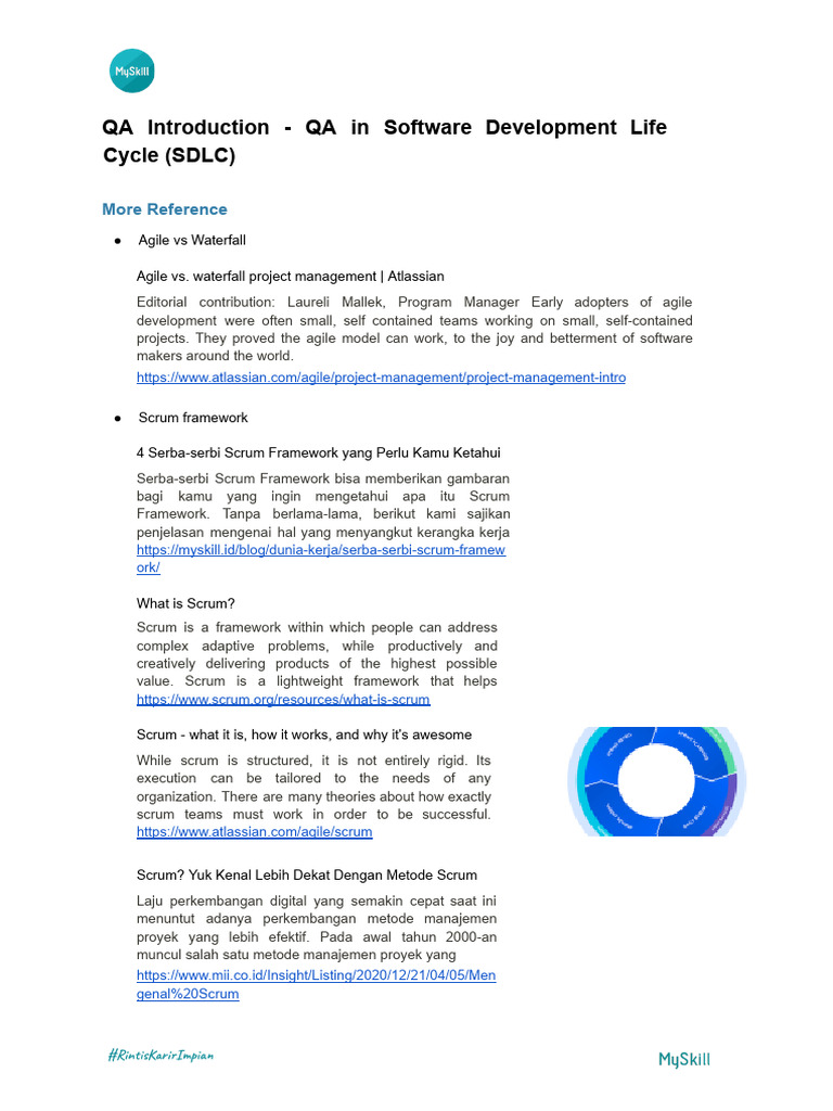 Qa Introduction Qa In Software Development Lyfe Cycle Sdlc Pdf